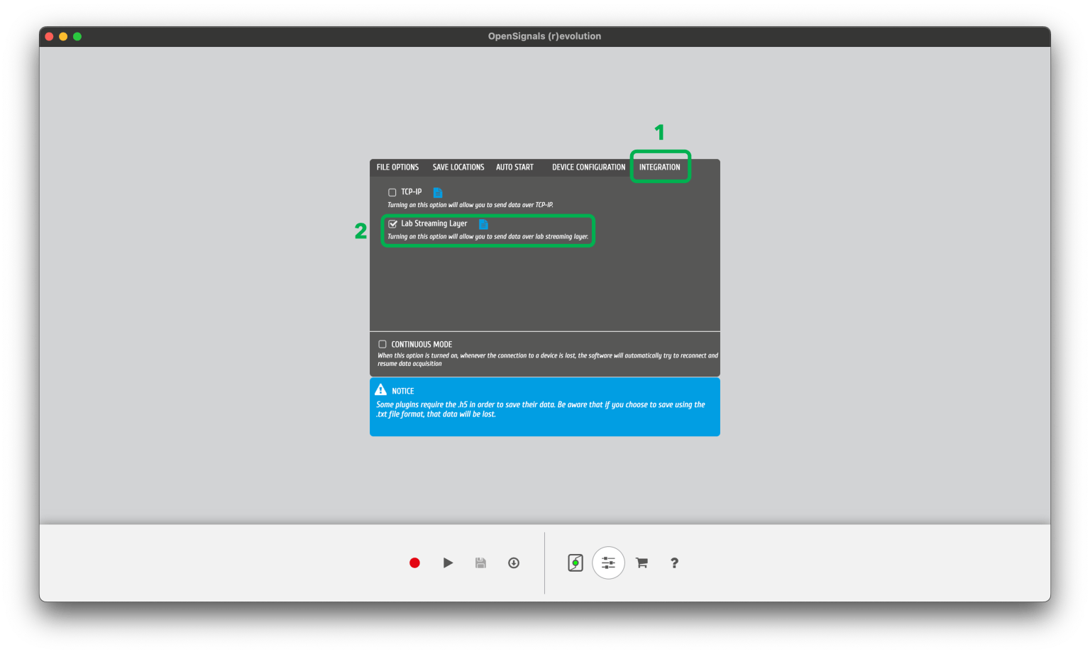 How do I use the OpenSignals Lab Streaming Layer (LSL) feature?