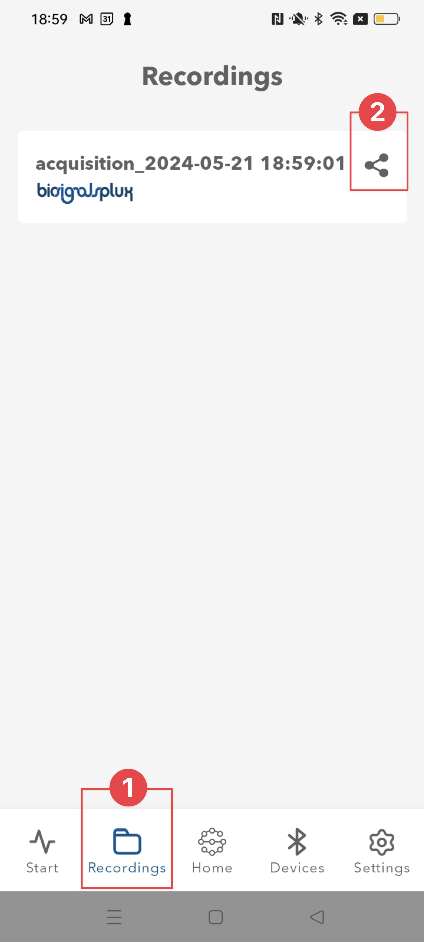 How to view Biosignals Studio (Mobile) recordings in OpenSignals (Desktop)?